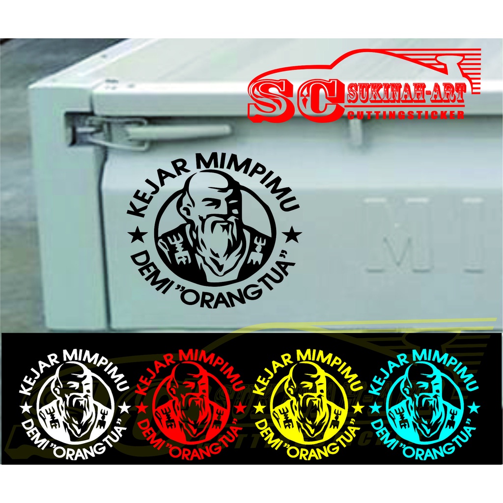 Jual Stiker mobil termurah[COD] demi orang tua variasi stiker tulisan ...