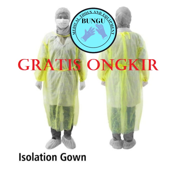 Jual Disposable Isolation Gown Onemed Baju APD Baju Operasi Jas Lab 10 ...