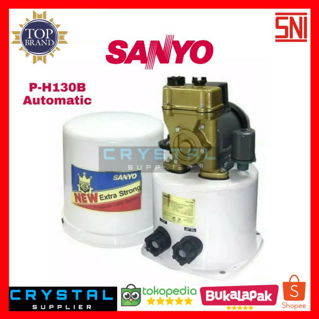 Jual POMPA AIR SANYO P-H130B / PH 130 B Sumur Dangkal Otomatis 125 Watt ...