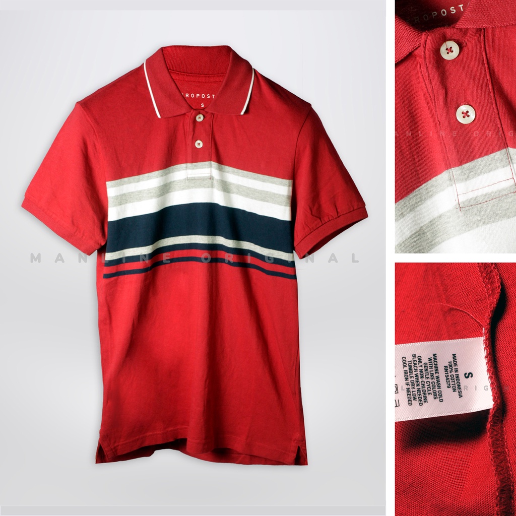 Jual Kaos Kerah Garis Pria Original Polo Aeropostale Editions A87 ...