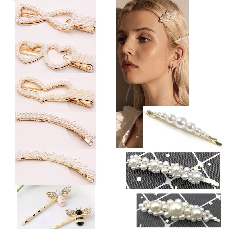 Jual Jepit Rambut Unik Lebah Warna Warni dan Model Mutiara Cantik ...