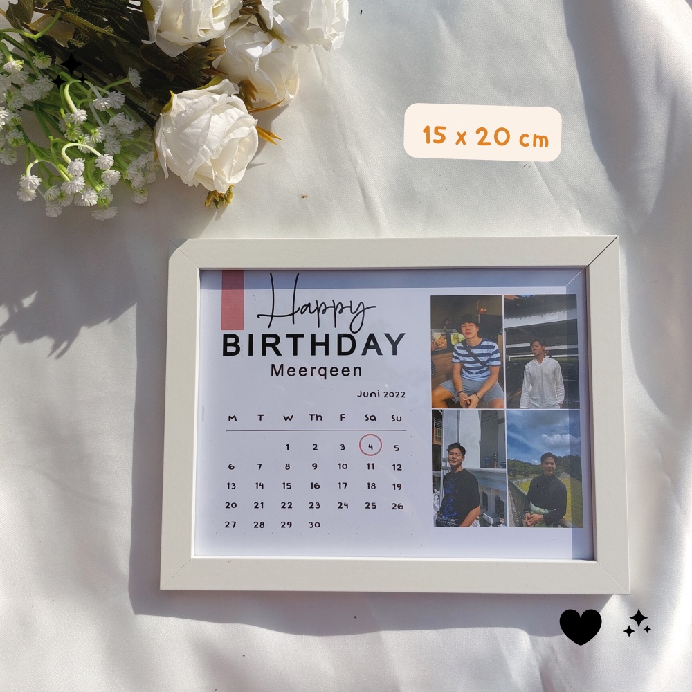 Jual GIFT ULTAH / KADO ULANG TAHUN / CETAK FOTO PLUS BINGKAI KACA ...