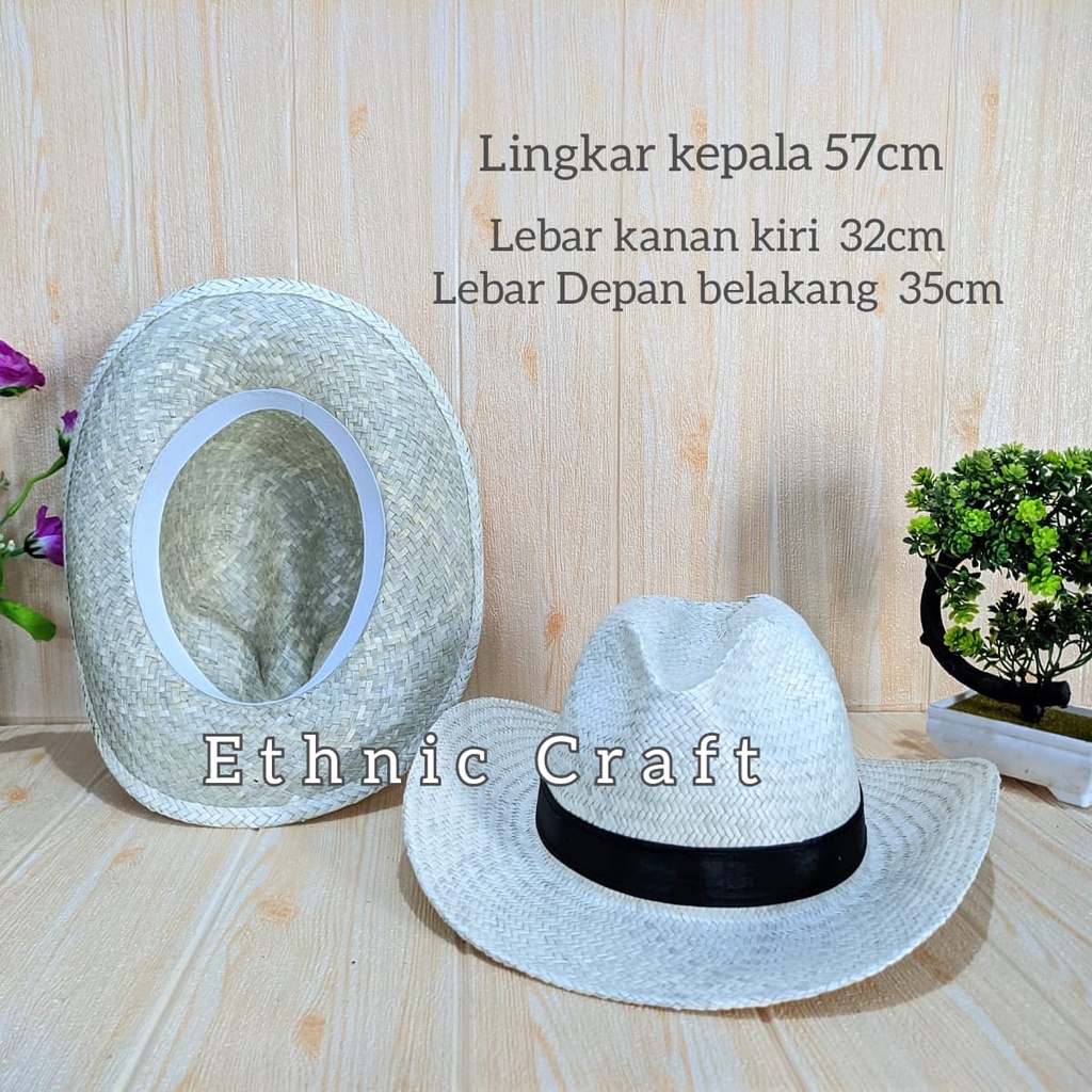 Jual TOPI PANDAN PRIA TOPI KOBOI PANDAN TOPI PANTAI TOPI UNIK | Shopee ...