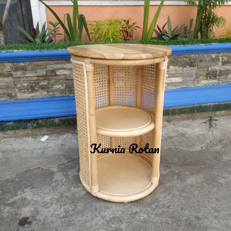 Jual meja rotan || side table || meja webing | Shopee Indonesia