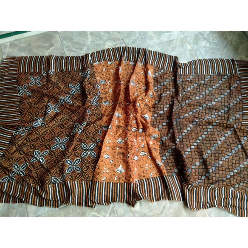 Jual kain batik viskos tiga dimensi motif Kawung dan babarmas Indonesia ...
