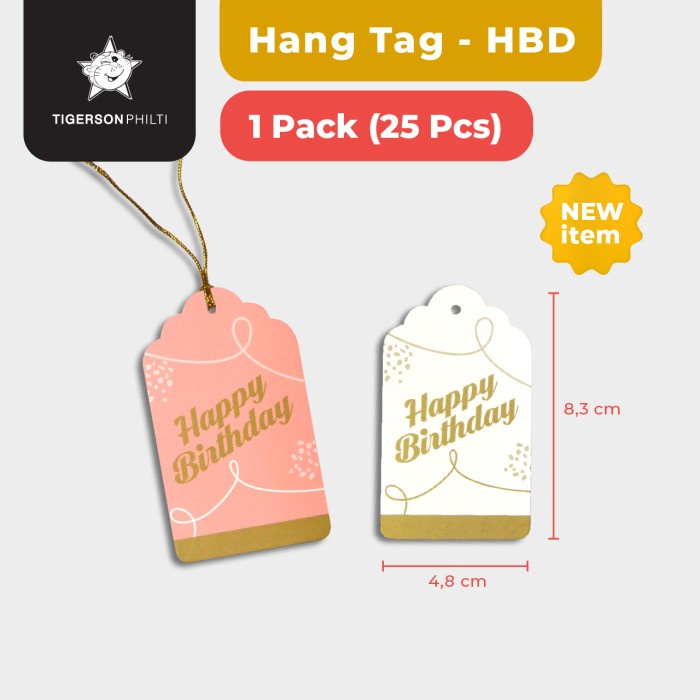 Jual Hang Tag/Gantungn Ucapan/Gantungan Gift Box Happy Birthday by ...