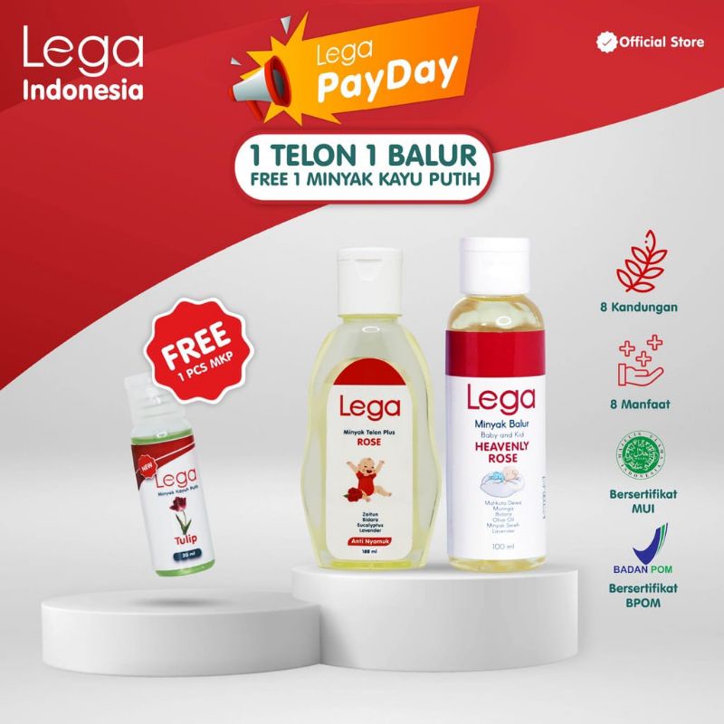 Jual Paket Hemat LEGA Minyak Balur 100 ML & LEGA Minyak Telon Plus FREE ...