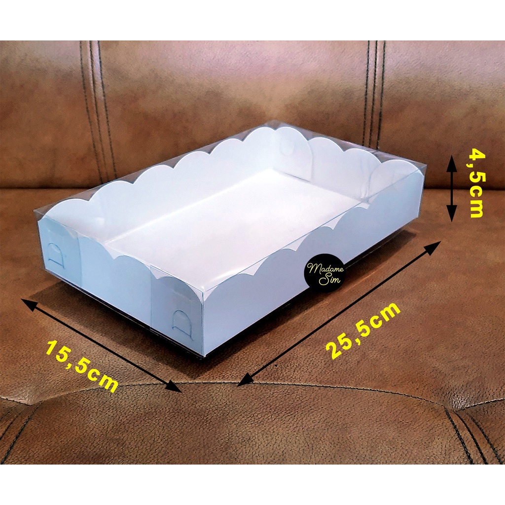 Jual BOX MIKA PUTIH - DUS KUE - KOTAK - KARDUS 25x15x4,5 (ISI : 10 PCS ...