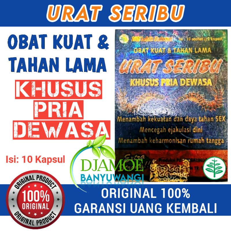 Jual Jamu Kapsul Pria Kuat Tahan Lama URAT SERIBU Asli Original 100% | Shopee Indonesia