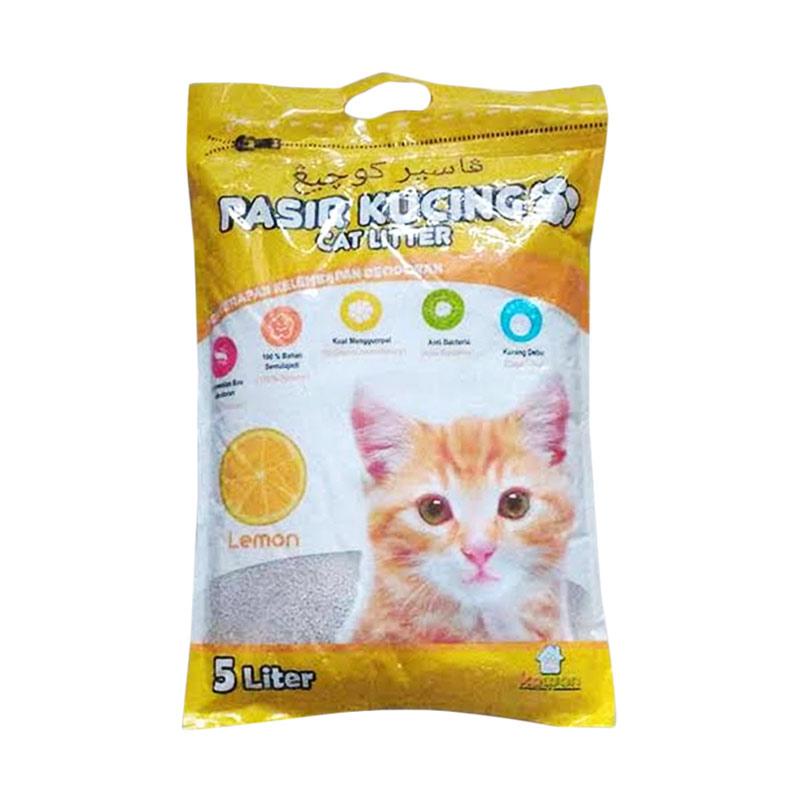 Jual Pasir Kucing Kawan Lemon 5L 5 Liter Gumpal Wangi Cat Litter ...