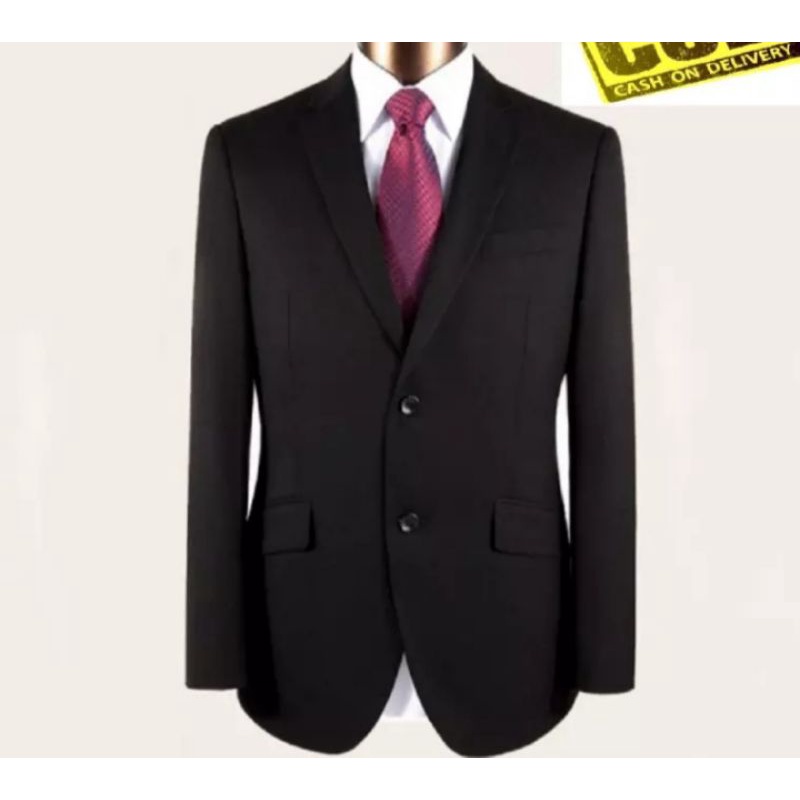 Jual PM JAS PRIA HITAMPOLOS DUA KANCING/JAS FORMAL/JAS KAWIN/JAS SANTRI ...