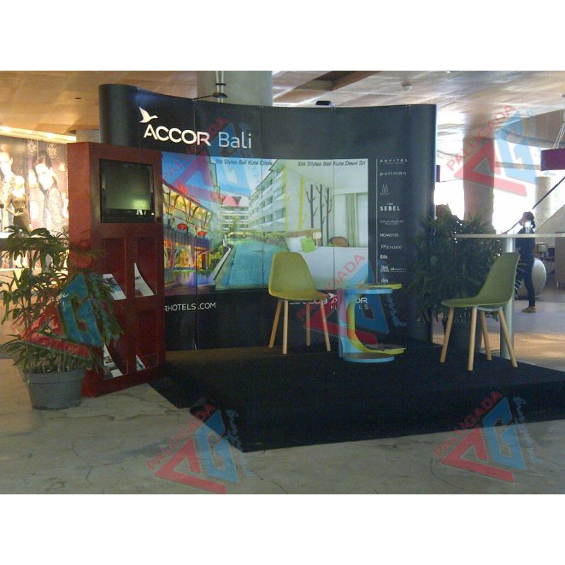 Jual Backwall Portable Curve 3x4 (Include Printing) | Shopee Indonesia