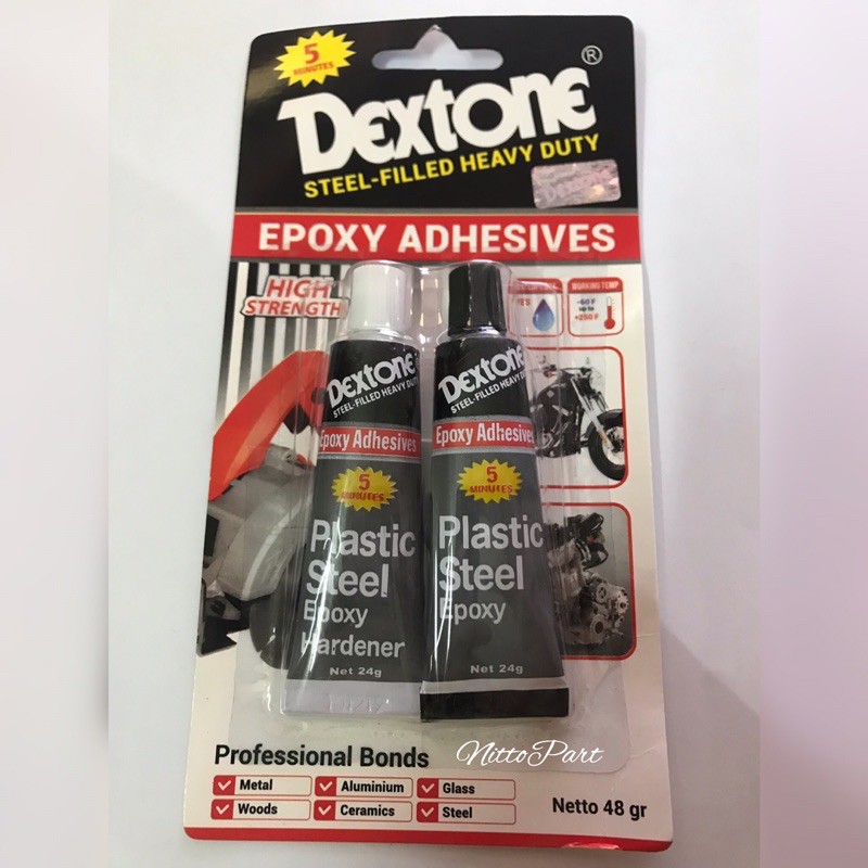 Jual 100% ORIGINAL !!! Dextone Plastic Steel 5 Minutes 48 gram ...