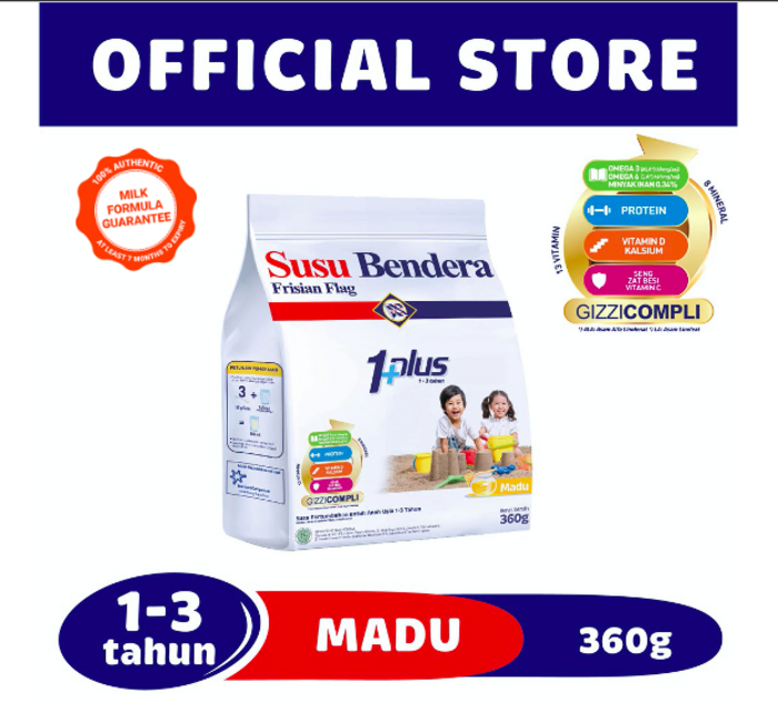 Susu Bendera 1+ [1-3 Tahun] Rasa Madu 360 gr - 1 Pcs | Shopee Indonesia