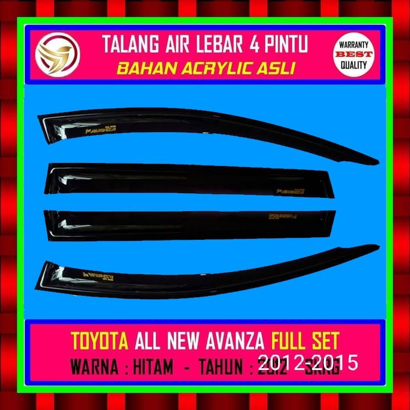 Jual TALANG AIR MOBIL - 4 PINTU FULL SET - TOYOTA ALL NEW AVANZA - TAHUN - 2012 - 2013 - 2014 ...