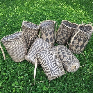 Jual Tas Anjat Motif Dayak, Tas Rambat Rotan, Backpack Anyaman Rotan ...