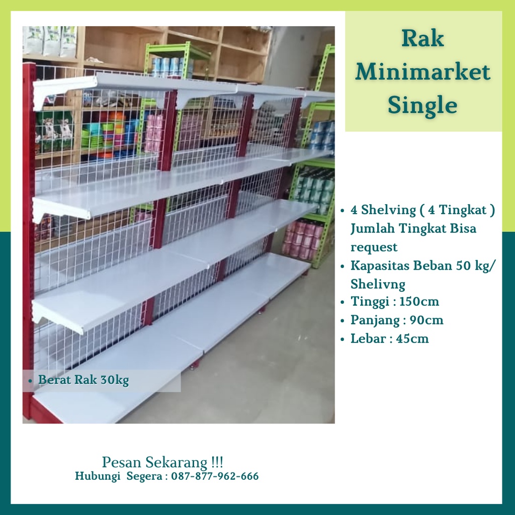 Jual Rak Supermarket/RakMinimarket/Single/Rak Toko/Rak Besi/ baru 150 ...