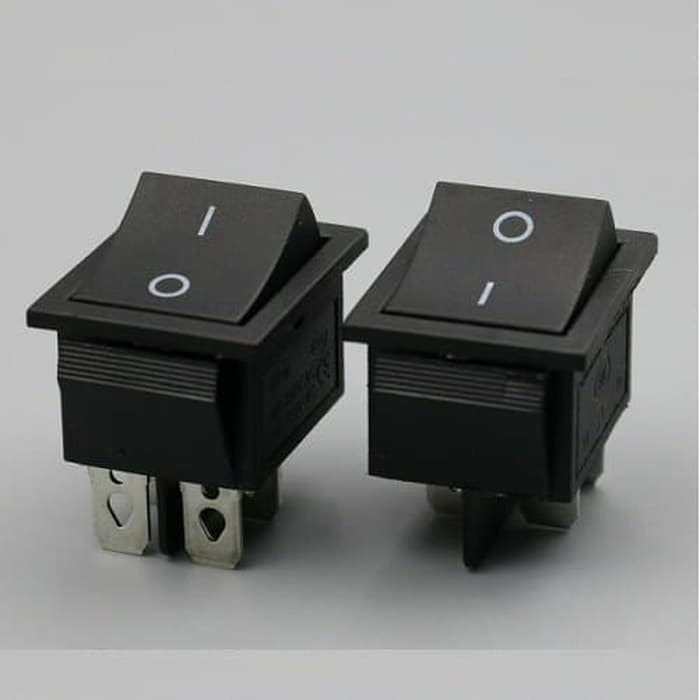 Saklar Switch Besar On Off 4 Pin Hitam/Rocker Switch Power Saklar ...