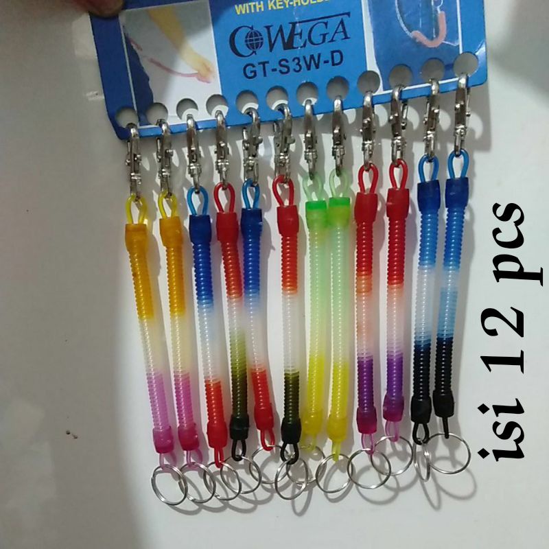 Jual gantungan kunci spiral tanggung / 12 pcs Indonesia|Shopee Indonesia