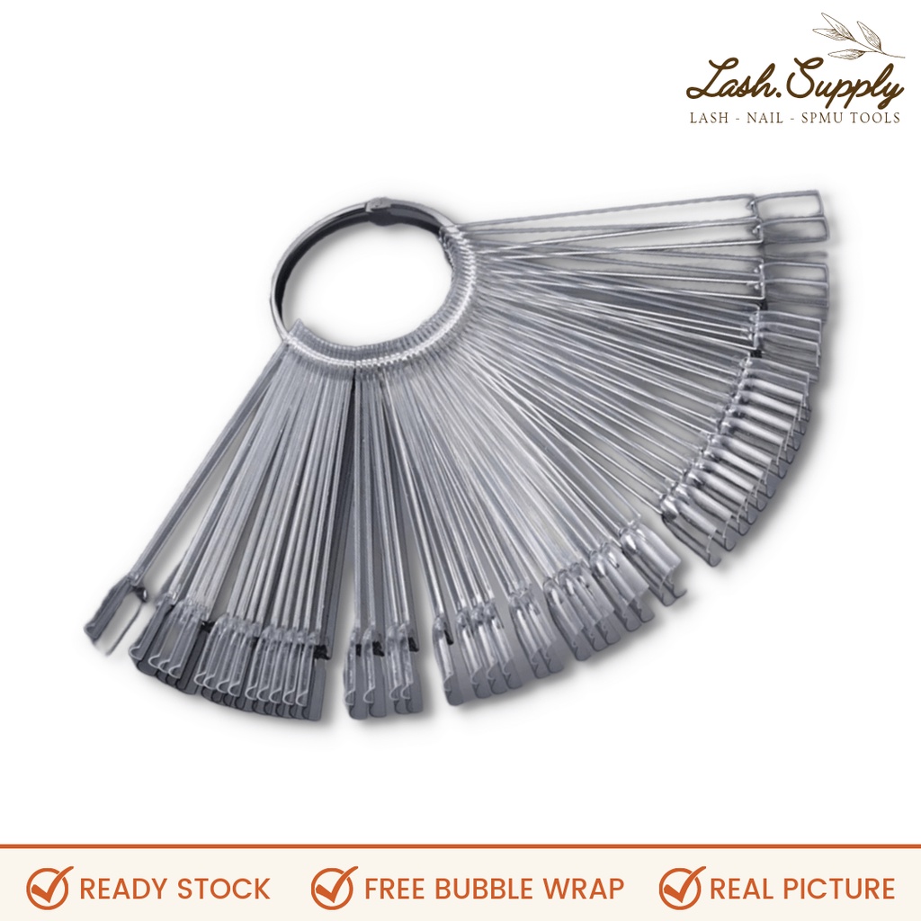 Jual 50 PCS FAN NAIL DISPLAY Chart Kuku Palsu Sample Polish Kutek ...