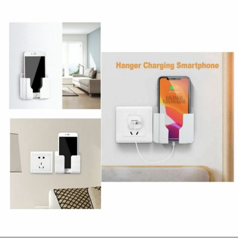 Jual RAK HANGER HP DI DINDING HOLDER CHARGER TEMBOK TEMPAT REMOTE ...
