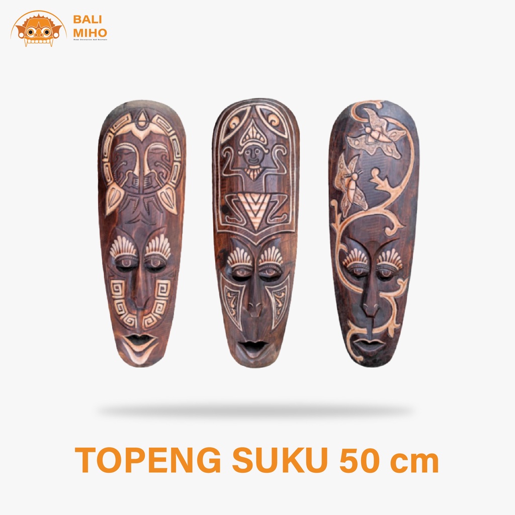 Jual Dekorasi Dinding Patung Topeng Lombok 50cm - Topeng Suku Etnik ...
