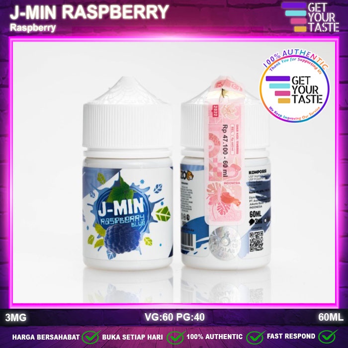 Jual Liquid j-Min Raspberry Freebase 60ML By Vapezoo | Shopee Indonesia
