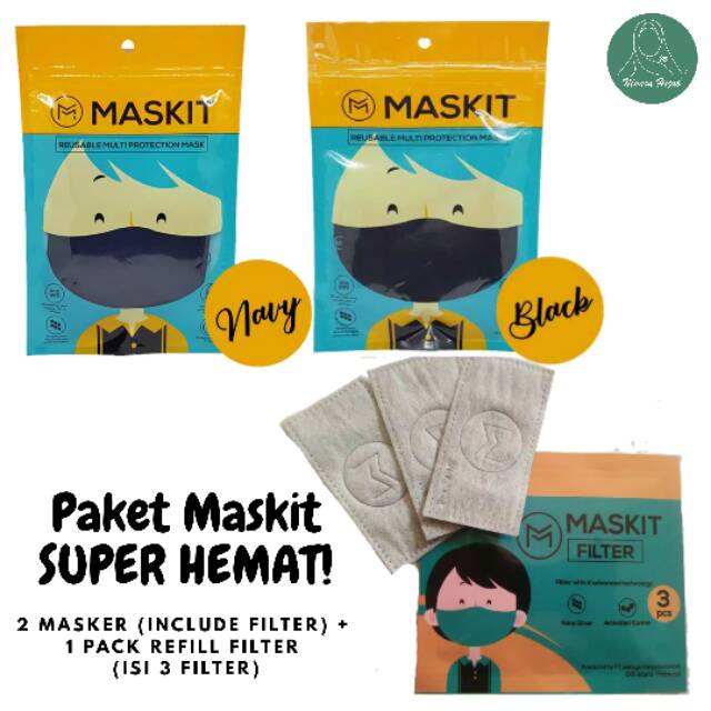 Jual PAKET MASKER MASKIT DAN REFILL FILTER Indonesia|Shopee Indonesia
