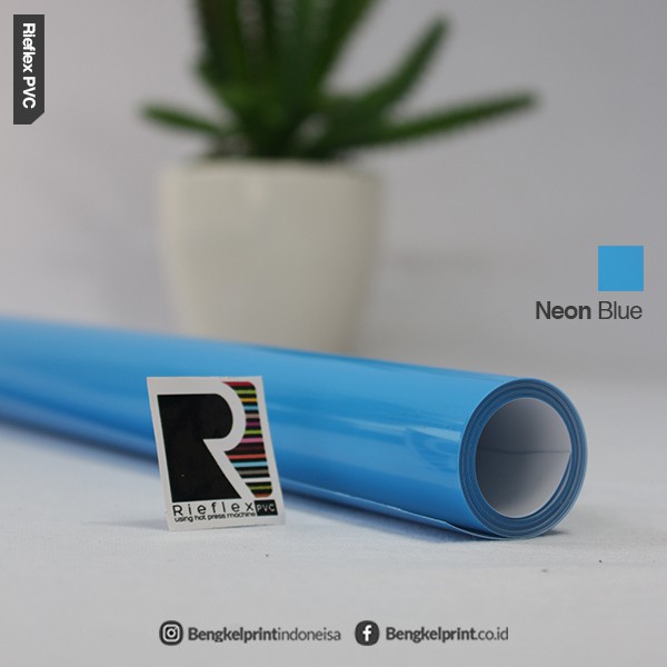 Jual Polyflex PVC Neon Blue Asli Korea (0,5meter X 1meter) | Shopee ...