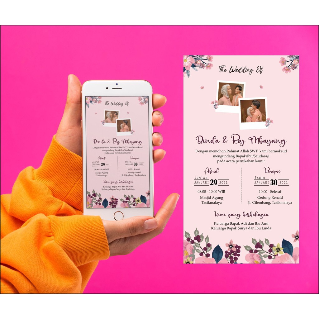 Jual Undangan Online/ Undangan Digital format jpg undangan sosmed e ...