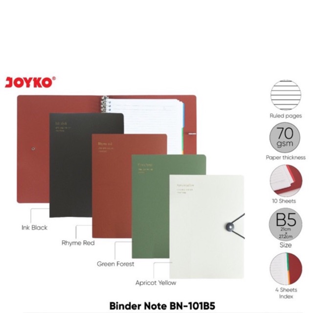 Jual Map Binder B5 / Binder Note dengan Karet Pengikat Joyko Ukuran B5 ...