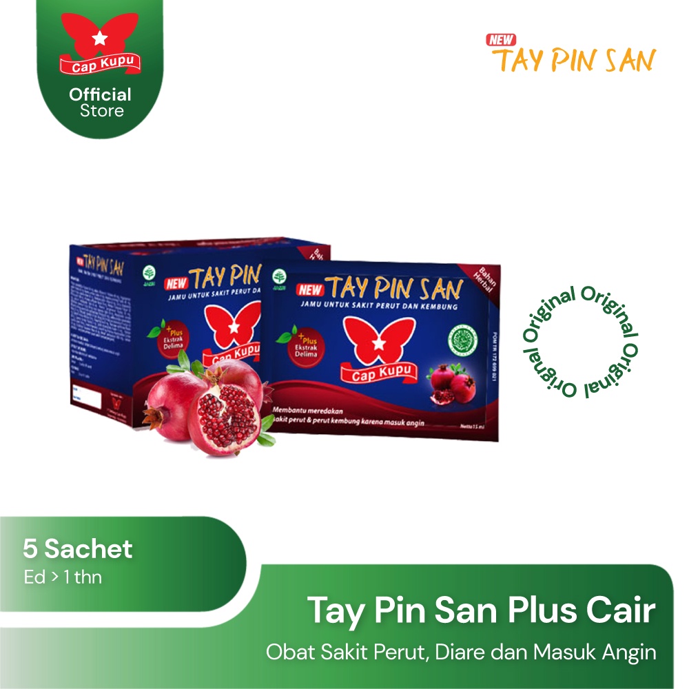 Jual Tay Pin San Plus Cair 5 Sachet - Obat Sakit Perut & Kembung - Cap ...