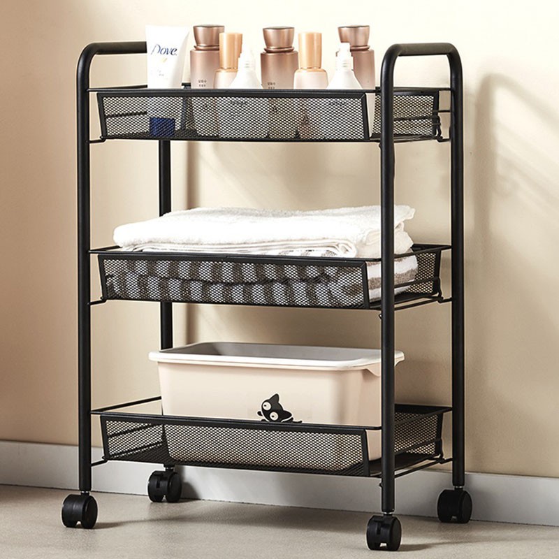 Jual Rak Dorong 3 Tingkat Dengan Roda Rak Dapur Rak Penyimpanan Tingkat ...