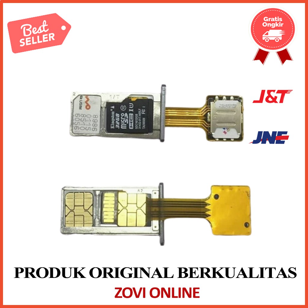 Jual Adapter Sim Card Dual Hybrid Sim Card Extender MicroSD Converter ...