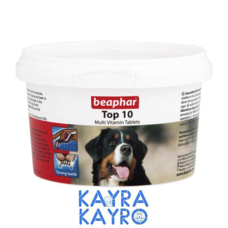 Jual Beaphar Top 10 Multivitamin Tablets for Dog 180 Tablet - Multi Vitamin Tulang & Gigi Anjing ...