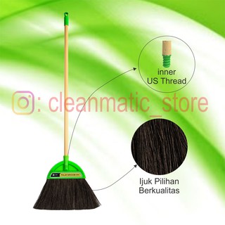 Clean Matic - Sapu Ijuk ( Palm Broom ) | Shopee Indonesia