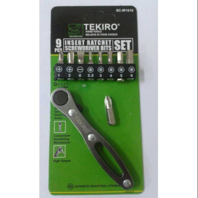 Jual Obeng tekiro set rachet 9 pcs - tekiro obeng rachet 9pcs obeng set ...