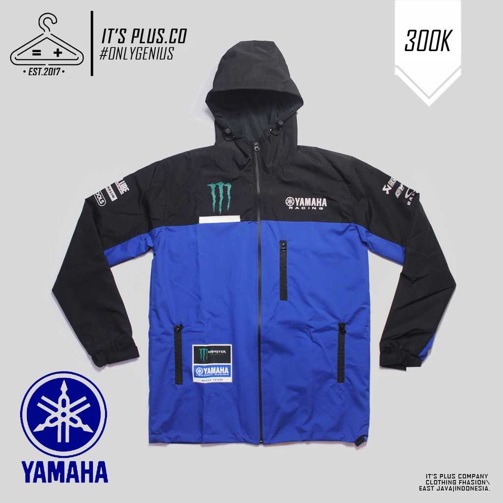 Jual Jaket Parasut Motocross Yamaha Racing Team - Jaket Waterproof ...