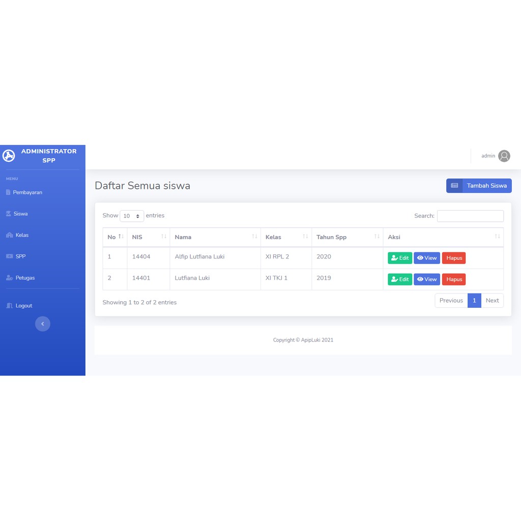 Jual Aplikasi Pembayaran SPP sekolah fitur lengkap berbasis website ...