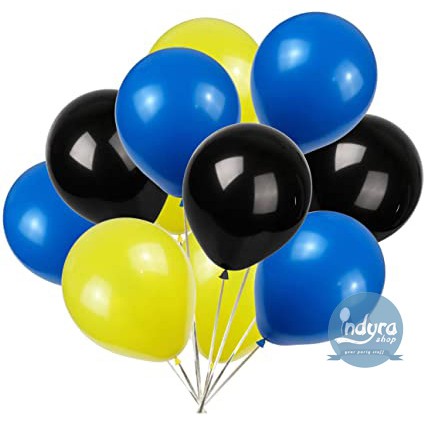 Jual [10 pcs] Balon Kuning - Balon Hitam - Balon Biru Tua - Balon Latex ...