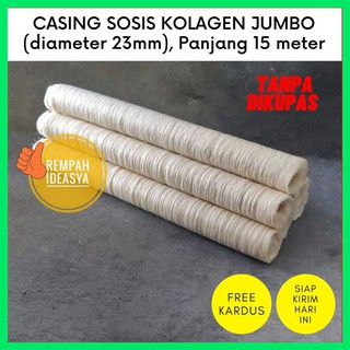 Jual Casing Sosis Jumbo / Selongsong Sosis Bakar Edible Kolagen Colagen ...