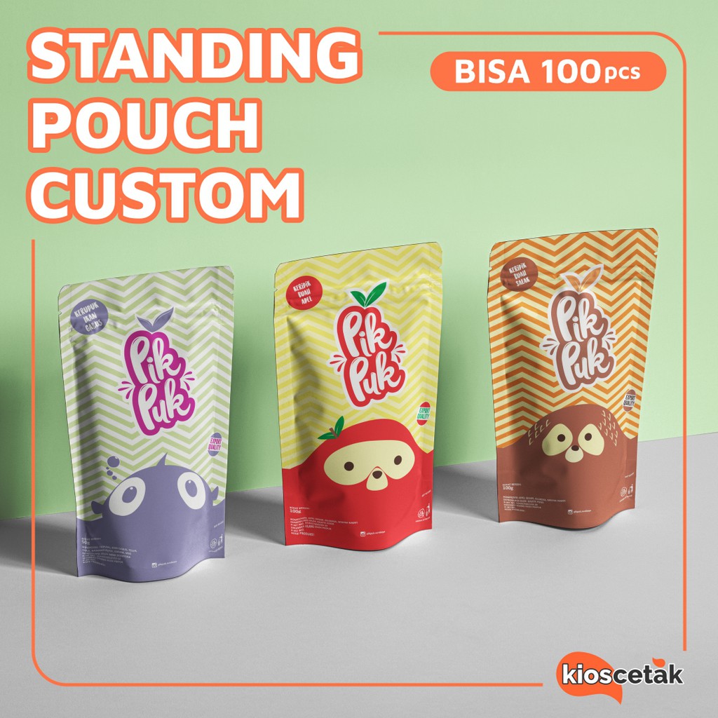 Jual Kemasan Standing Pouch Custom Plastik Aluminium Foil Packaging ...