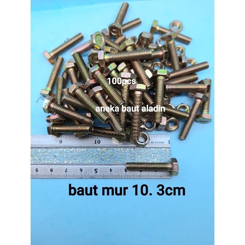 Jual baut dan mur 10. 3cm 100set | Shopee Indonesia