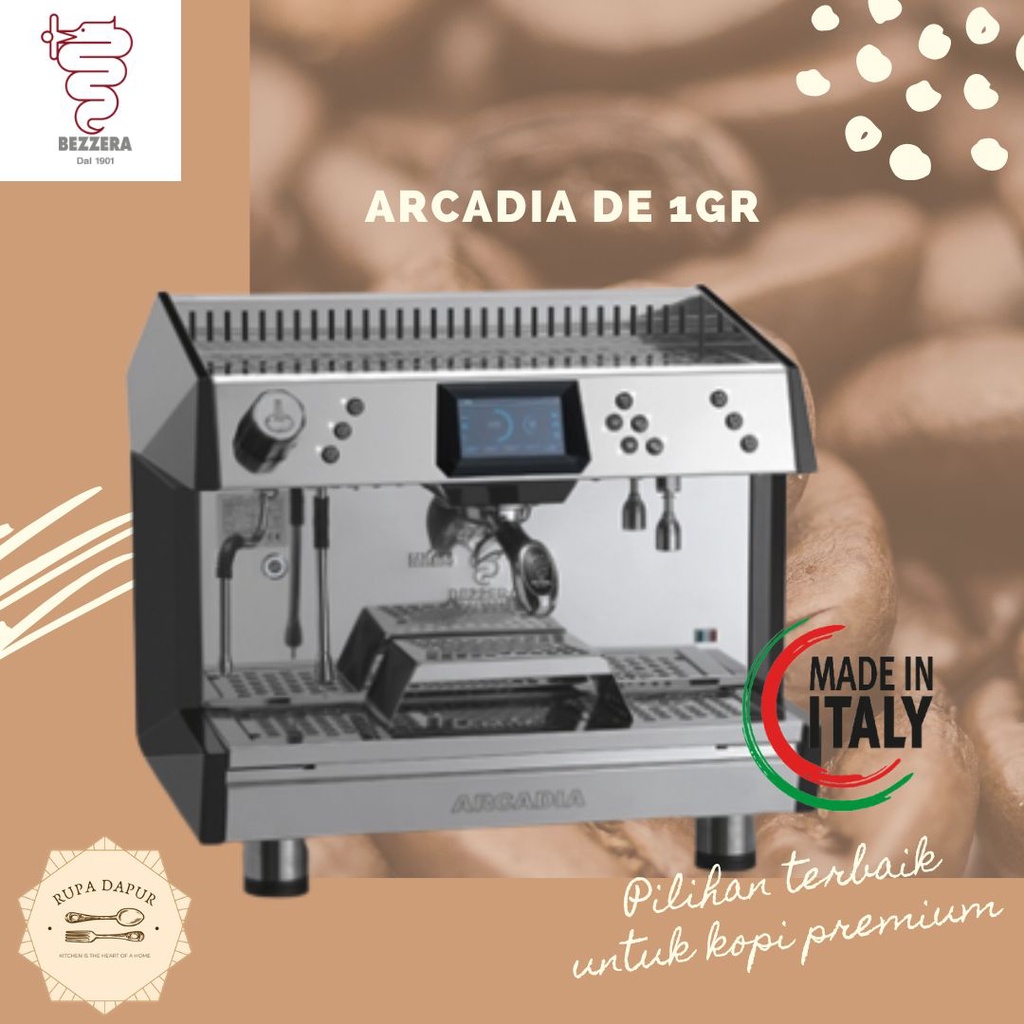 Jual Mesin Kopi Espresso BEZZERA Arcadia 1 Group Volumetric PID Garansi ...