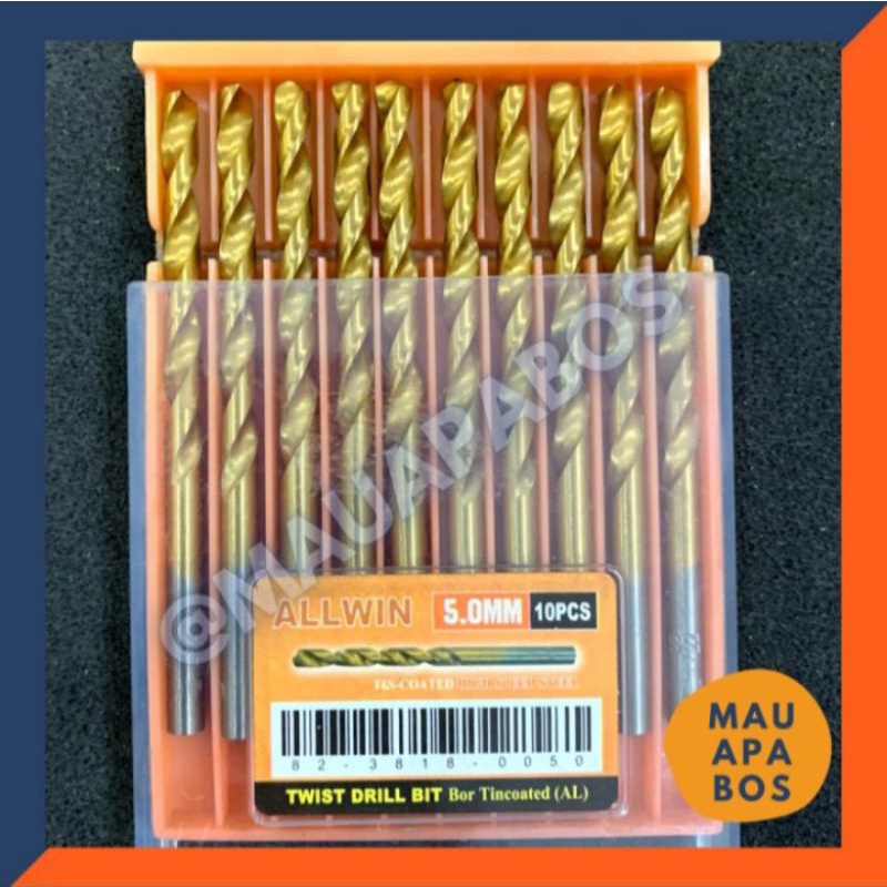 Jual Mata Bor Besi 5 mm Kuning HSS TinCoated | Shopee Indonesia