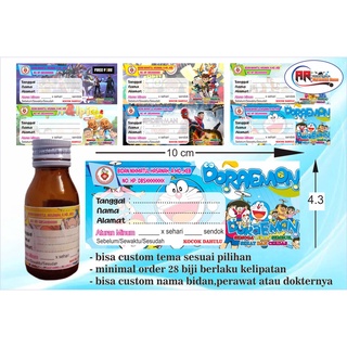 Jual Label obat syrup / label obat sirup / stiker obat / stiker obat ...