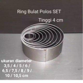 Jual Ring Cutter Stainless Set / Ring Roti / Ring Kue ( isi 10 Pcs ...