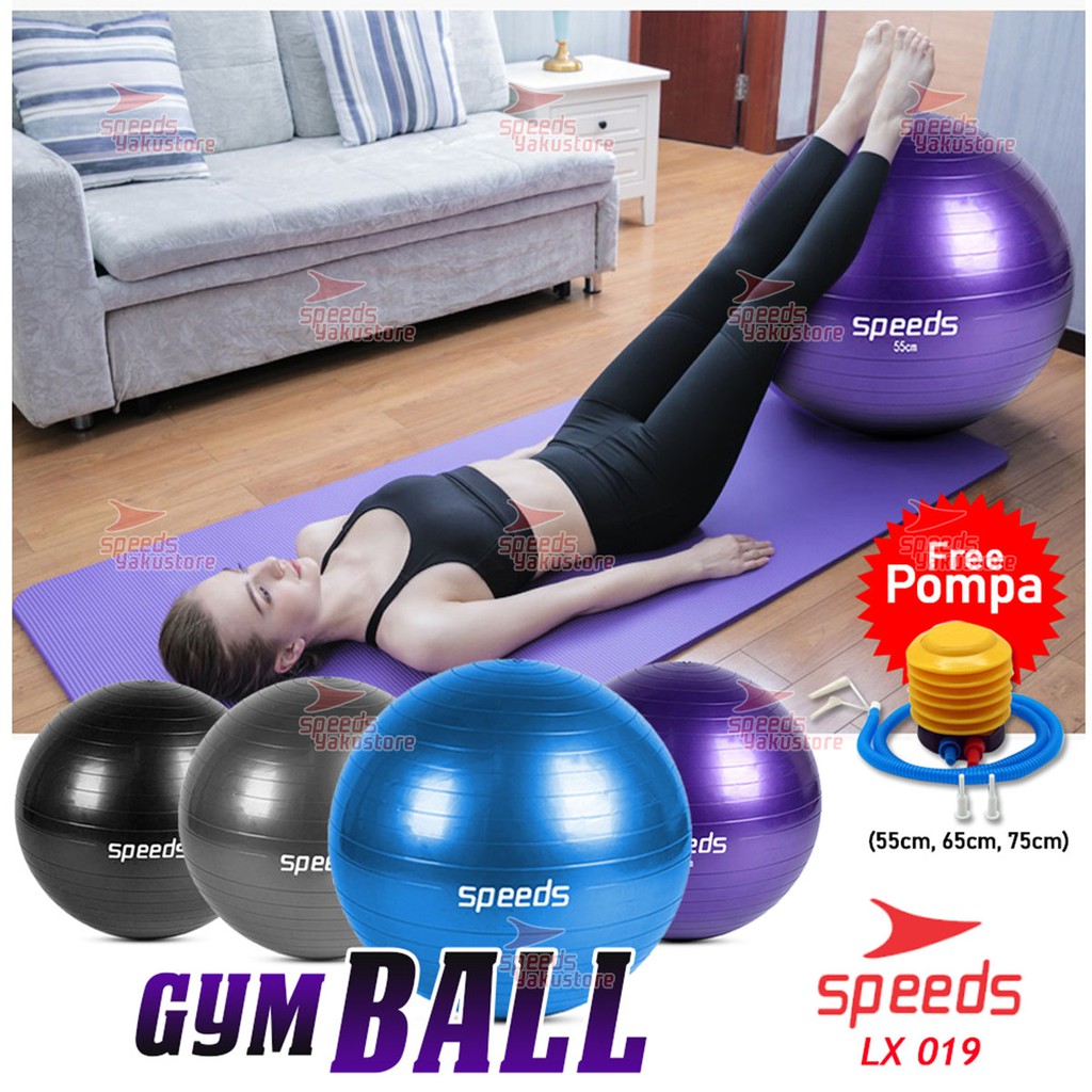 Jual SPEEDS Gym Ball fitness/Bola yoga alat olahraga Gymball 55cm,65cm ...