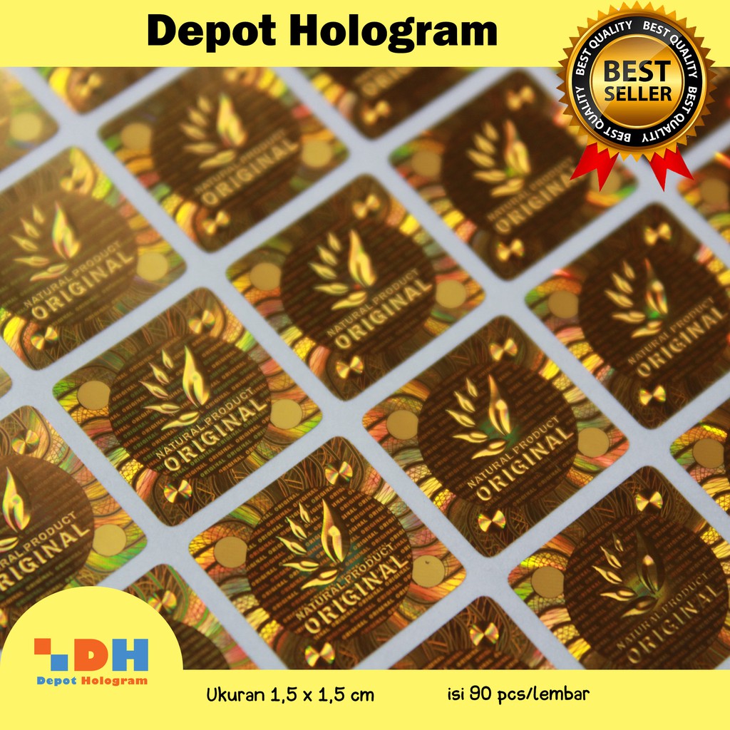 Jual Stiker hologram 3D natural product persegi 1,5 x 1,5 cm | Shopee ...