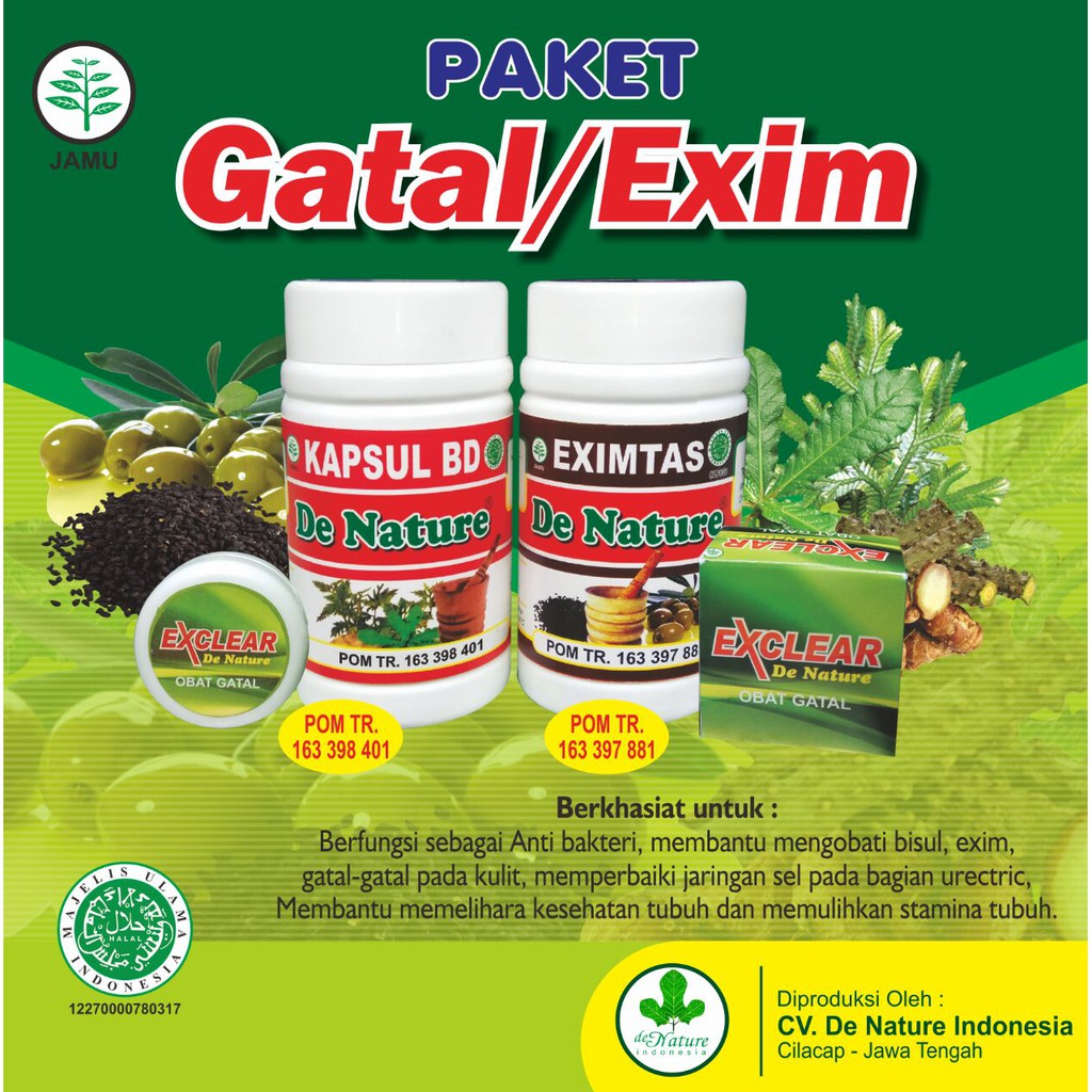 Obat Exim Eksim Kering Basah Gatal Selangkangan Herbal Asli De Nature ...